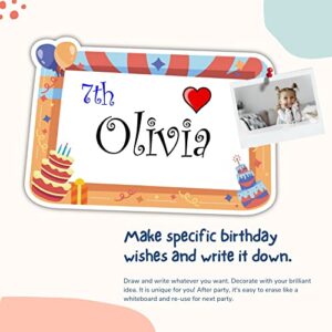 Provyl Happy Birthday Yard Sign with Stakes | 17 Pieces: 13 Big Letters 2 Decorations and 2 Personalized Custom Boards | Premium Quality Waterproof Material for Outdoor