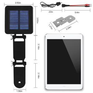 Solar Panel for Deer Feeder - 6V Solar Panel Waterproof Small Solar Battery Charger Maintainer with an Adjustable Bracket and Alligator Clip for 6 Volt Rechargeable Batteries