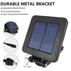 Solar Panel for Deer Feeder - 6V Solar Panel Waterproof Small Solar Battery Charger Maintainer with an Adjustable Bracket and Alligator Clip for 6 Volt Rechargeable Batteries