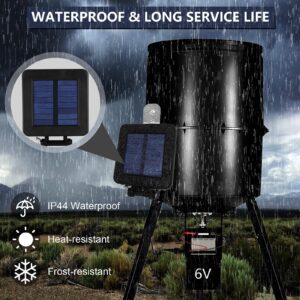 Solar Panel for Deer Feeder - 6V Solar Panel Waterproof Small Solar Battery Charger Maintainer with an Adjustable Bracket and Alligator Clip for 6 Volt Rechargeable Batteries