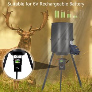 Solar Panel for Deer Feeder - 6V Solar Panel Waterproof Small Solar Battery Charger Maintainer with an Adjustable Bracket and Alligator Clip for 6 Volt Rechargeable Batteries