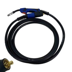 yilikiss 15ft mig welding gun euro connector, welding gun torch welder gun stinger replacement for 180a-500a welding machine fit 0.8 1.0 1.2mm wire