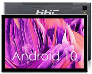 hhc tablets 10 inch android tablet, 1080p full hd touchscreen, octa-core processor, 2gb ram 32gb wifi smart tablet, 13mp camera，6000mah long battery life tablet, latest model 2023, grey