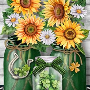 Irish Mason Jars St. Patrick's Day House Flag 28" x 40" Briarwood Lane