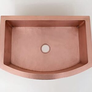 Copper Farmhouse Round Apron Kitchen Sink Silver Design