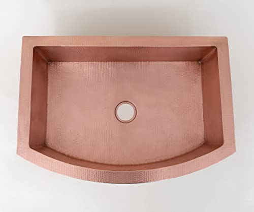 Copper Farmhouse Round Apron Kitchen Sink Silver Design