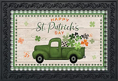 Briarwood Lane St Pat's Pickup St Patricks Day Door Mat - 30" x 18" - St Patricks Day Door Mat Outdoor - St Patricks Door Mat Door Mat Inserts St Patricks Day Outdoor Mat