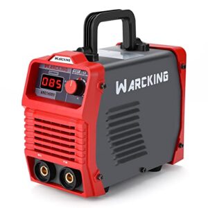 warcking 140a digital stick welder, 110/220v dual voltage igbt inverter arc welding machine, mini portable mma welder machine with hot start and anti-stick