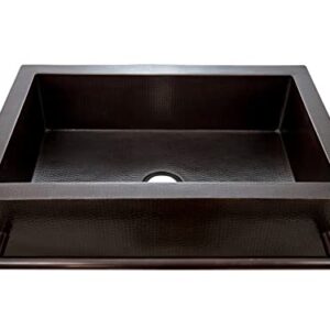 Copper Farmhouse Kitchen Sink Squared Towellbar Design