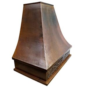 Copper Range Hood Wall Mount Tower