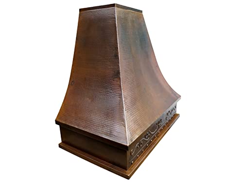 Copper Range Hood Wall Mount Tower