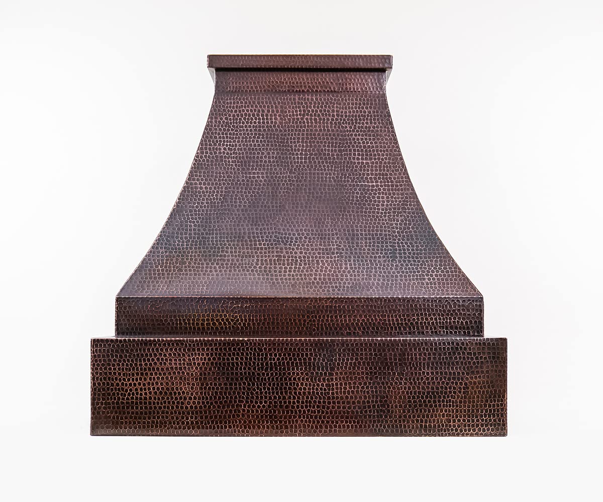 Copper Range Hood Wall Mount Pyramid