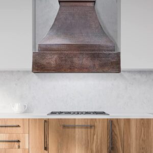 Copper Range Hood Wall Mount Pyramid