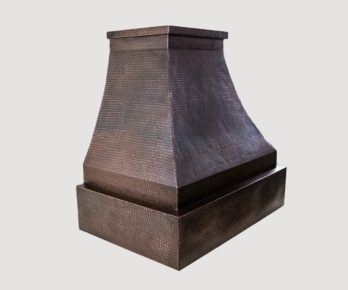 Copper Range Hood Wall Mount Pyramid