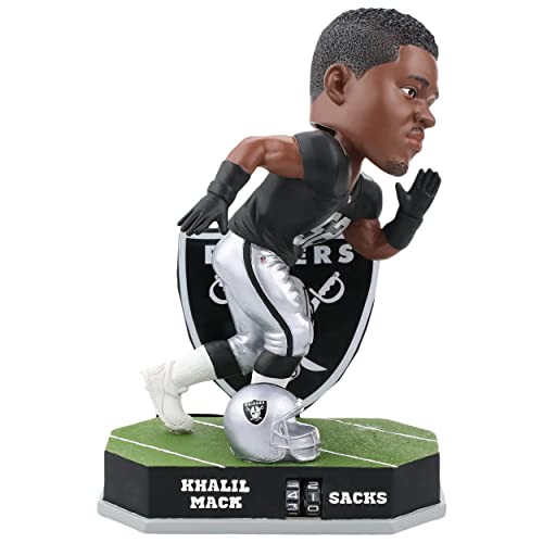 Khalil Mack Oakland Raiders Fantasy Football Sacks Tracker Bobblehead NFL