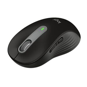 logitech signature m650 l full size wireless mouse - for large sized hands, 2-year battery, silent clicks, customizable side buttons, bluetooth, for pc/mac/multi-device/chromebook - black