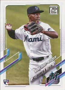 2021 topps update #us114 jazz chisholm jr. rookie debut nm-mt miami marlins baseball