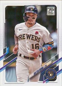 2021 topps update #us110 kolten wong nm-mt milwaukee brewers baseball