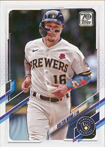 2021 Topps Update #US110 Kolten Wong NM-MT Milwaukee Brewers Baseball