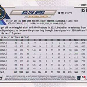 2021 Topps Update #US110 Kolten Wong NM-MT Milwaukee Brewers Baseball