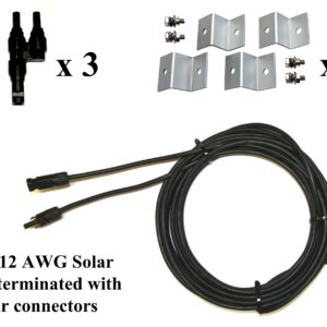 WindyNation 400 Watt Monocrystalline Solar Panel Kit + 1500W VertaMax Power Inverter + 300ah AGM Deep Cycle Battery for RV, Boat, Off-Grid 12 Volt Battery Systems