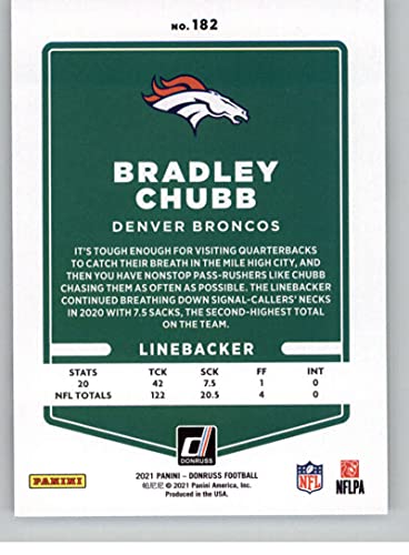 2021 Donruss #182 Bradley Chubb Denver Broncos NFL Football Card NM-MT