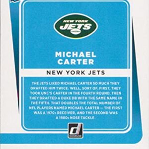 2021 Donruss #268 Michael Carter New York Jets Rated Rookies NFL Football Card (RC - Rookie Card) NM-MT