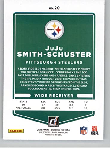 2021 Donruss #20 JuJu Smith-Schuster Pittsburgh Steelers NFL Football Card NM-MT