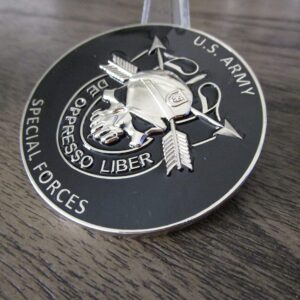 Oneworldtreasures United States Army Special Forces Group Airborne SFG A Green Berets Skull Challenge Coin