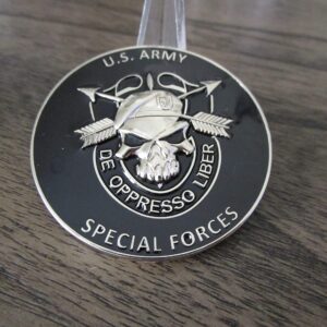 Oneworldtreasures United States Army Special Forces Group Airborne SFG A Green Berets Skull Challenge Coin