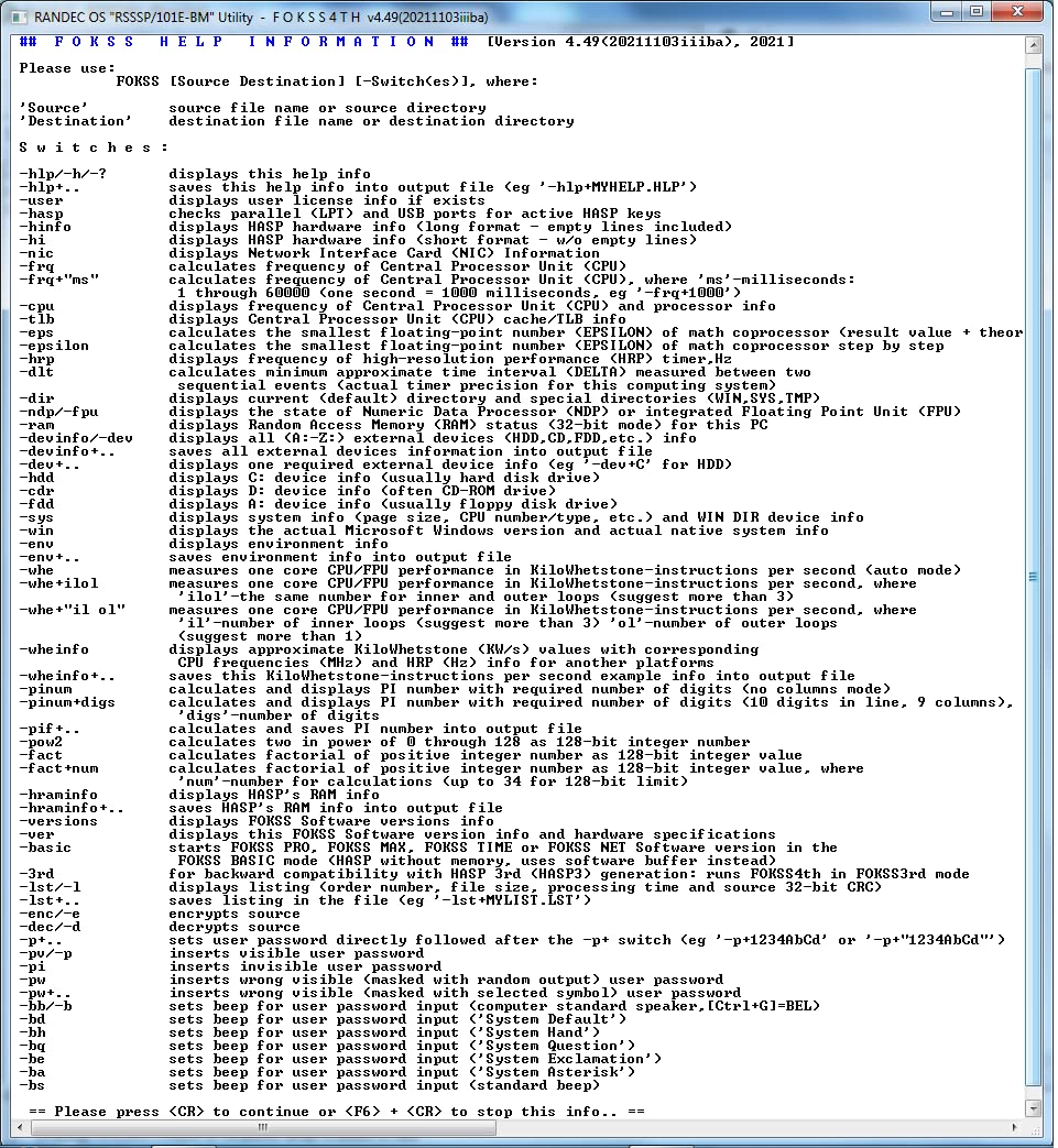 RANDEC FOKSS4th PRO Version File Encryption and Decryption Software based on Aladdin HASP Parallel Port (LPT) HASP4 M1 Security Key