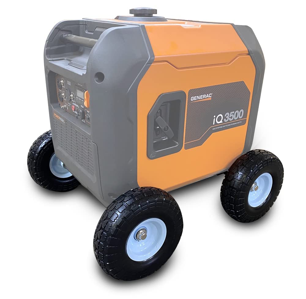 AutoWorks All Terrain Wheel Kit, Fits Generac iQ3500 Generator, Solid Never Flat Tires