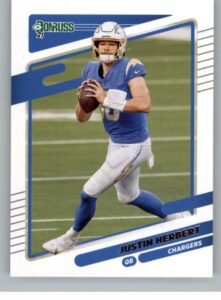 2021 donruss #70 justin herbert los angeles chargers nfl football card nm-mt