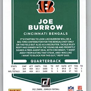 2021 Donruss Photo Variation #211 Joe Burrow Cincinnati Bengals NFL Football Card NM-MT