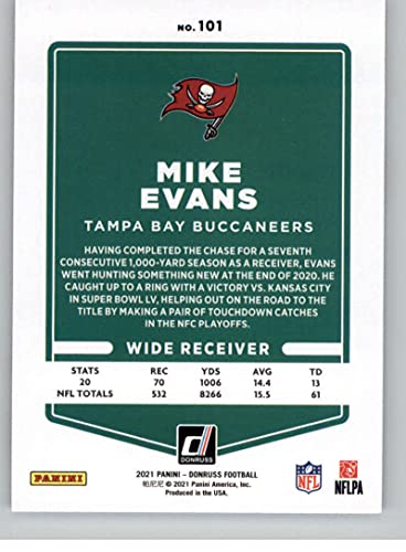 2021 Donruss #101 Mike Evans Tampa Bay Buccaneers NFL Football Card NM-MT