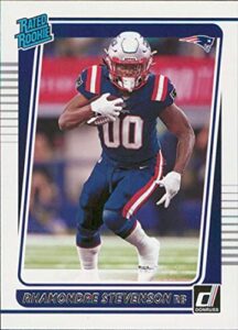 2021 donruss #286 rhamondre stevenson new england patriots rated rookies nfl football card (rc - rookie card) nm-mt