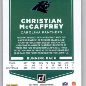 2021 Donruss #219 Christian McCaffrey Carolina Panthers NFL Football Card NM-MT