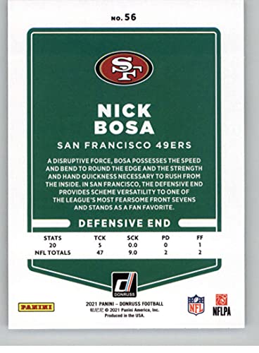 2021 Donruss #56 Nick Bosa San Francisco 49ers NFL Football Card NM-MT