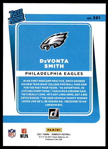 2021 Donruss #261 DeVonta Smith Philadelphia Eagles Rated Rookies NFL Football Card (RC - Rookie Card) NM-MT