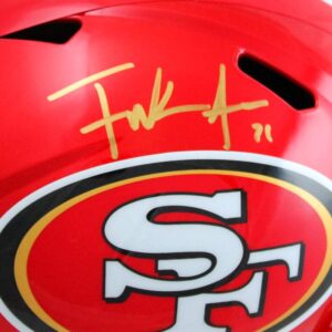 Frank Gore Signed F/S San Francisco 49ers Flash Speed Helmet-Beckett W Hologram Gold