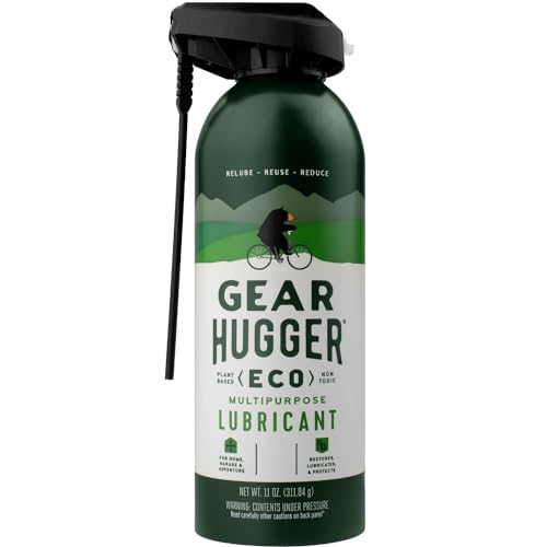 Gear Hugger Multipurpose Lubricant - Eco-Friendly (11 oz, Pack of 1), Rust Remover - Garage Door Lubricant Spray, Door Hinge Lubricant & Lock Lubricant - Plant-Based, No Petroleum, No PTFE