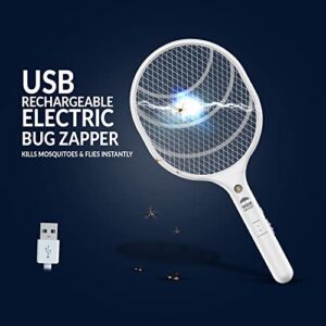 WBM Smart Bug Zapper, Rechargeable Electric Fly Swatter Racket, Large-2PK