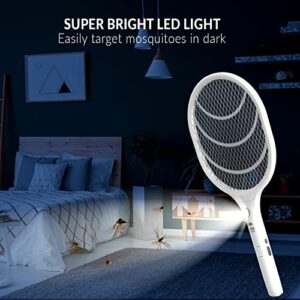 WBM Smart Electric Fly Swatter Racket, Rechargeable Bug Zapper, Medium-2PK, (6405E-2PCS)