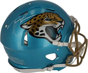 trevor lawrence jacksonville jaguars autographed riddell flash speed authentic helmet - autographed nfl helmets