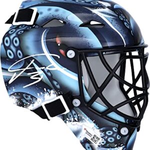 Philipp Grubauer Seattle Kraken Autographed Mini Goalie Mask - Autographed NHL Helmets and Masks