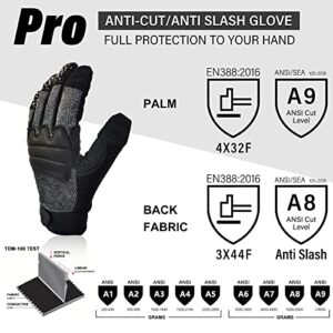 Intra-FIT Police Search Gloves, Needle Puncture Resistant Police Duty Gloves, 360¡ã Anti-Cut,ANSI A9