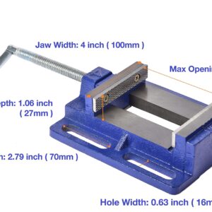 Rolin Vise Drill Press Vise 4 Inch Light Duty Workbench Tools