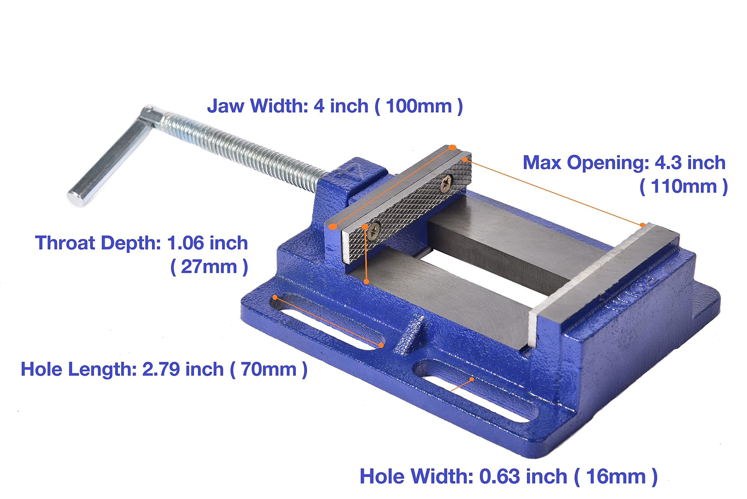 Rolin Vise Drill Press Vise 4 Inch Light Duty Workbench Tools