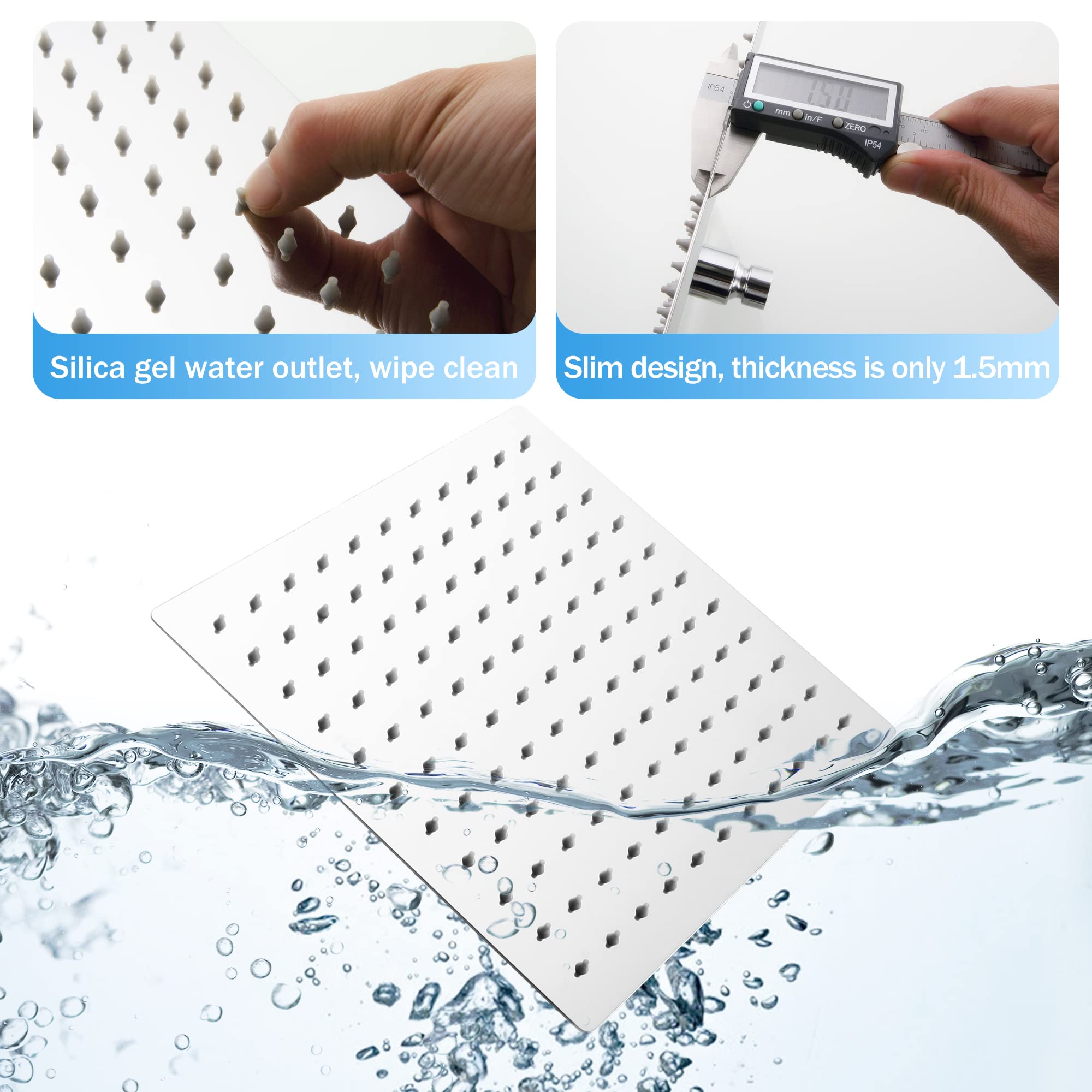 HEILAIYI Shower Head Refit, Refit Shower Set, Retrofit Shower Set, Modifyied Shower Set,Hand Shower Refit into Overhead Shower,10 Inch Rain Shower Head Connect to Faucet with Hose & Shunt Valve