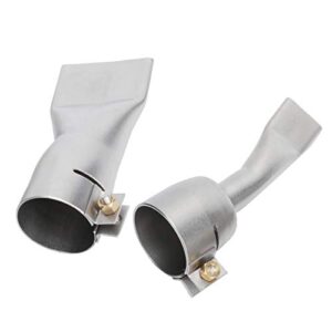 2Pcs Welding Gun Flat Nozzle Hot Air Gun Welding Nozzle 20mm Small+40mm Large Tip for Welder Tool